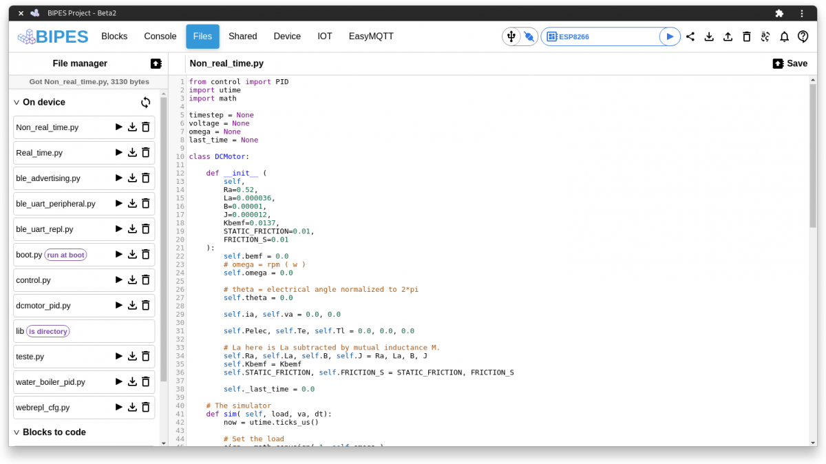 BIPES: Block based Integrated Platform for Embedded Systems