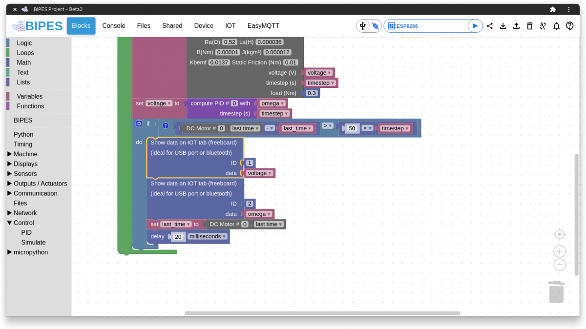 BIPES: Block based Integrated Platform for Embedded Systems